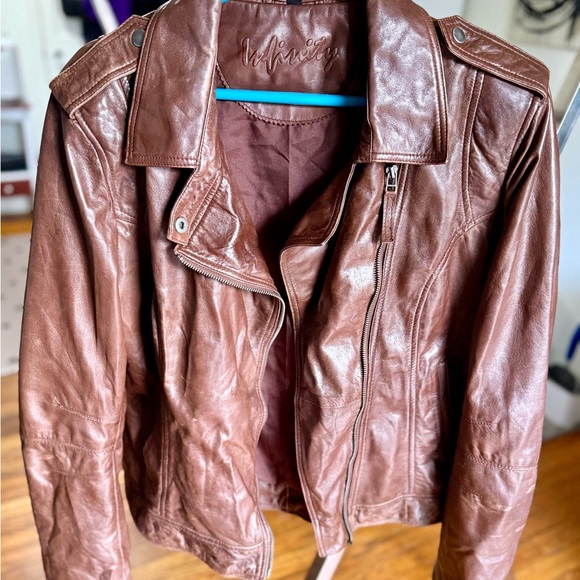 Infinity Leather | Jackets & Coats | Infinity Brown Leather Jacket ...